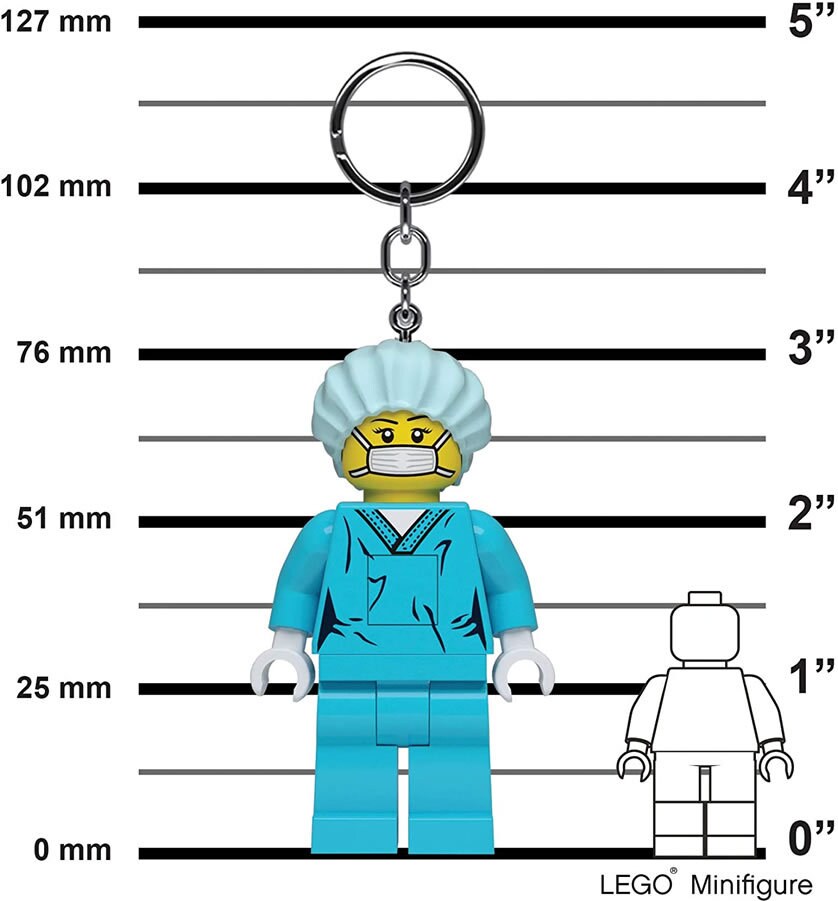 LEGO® Keychain Surgeon Doctor Nurse tall minifigure 76 cm | Etsy