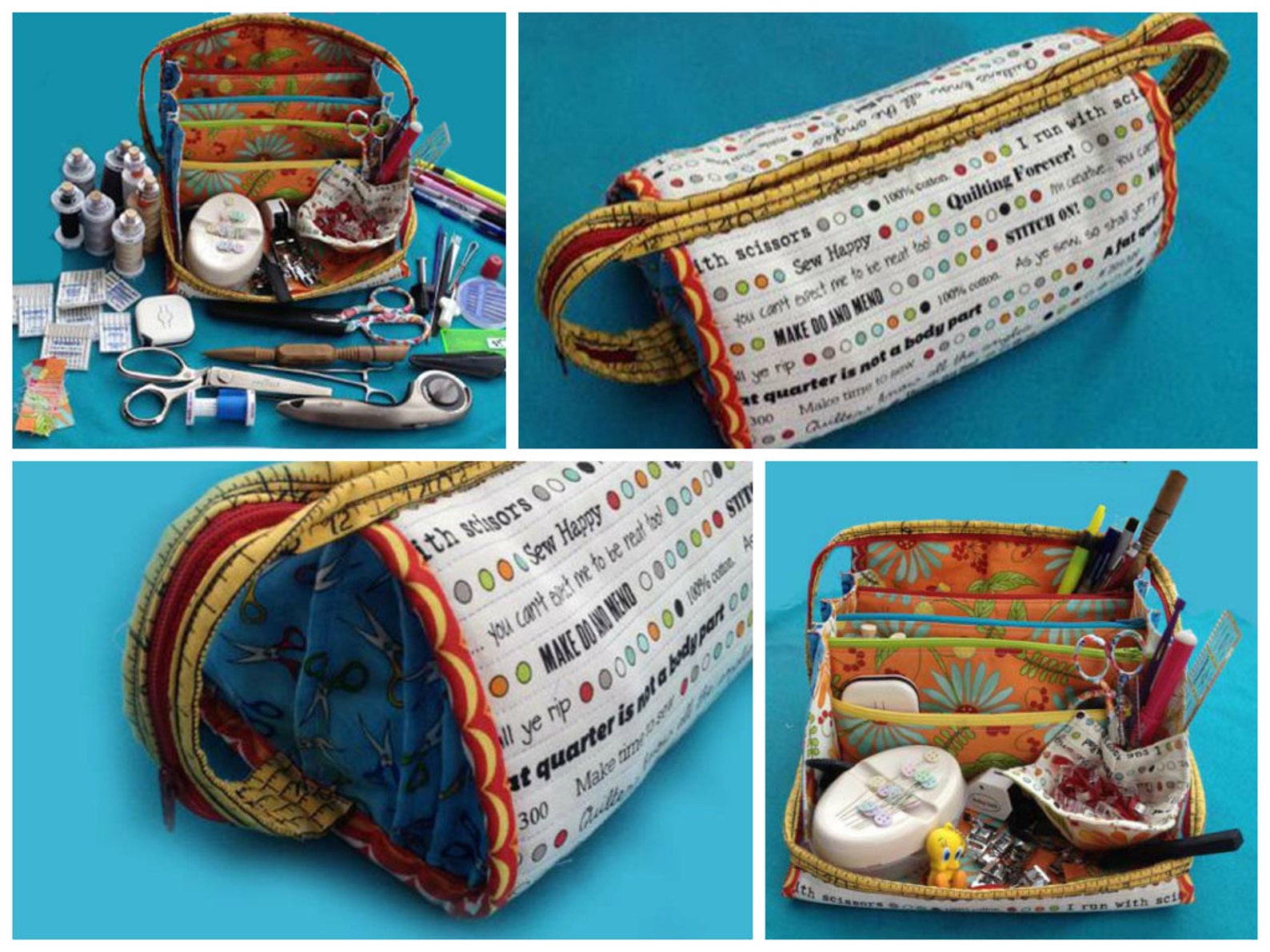 TULA PINK? Please Read! Bionic Gear Bag Notions Tote Pattern - Sewing ...