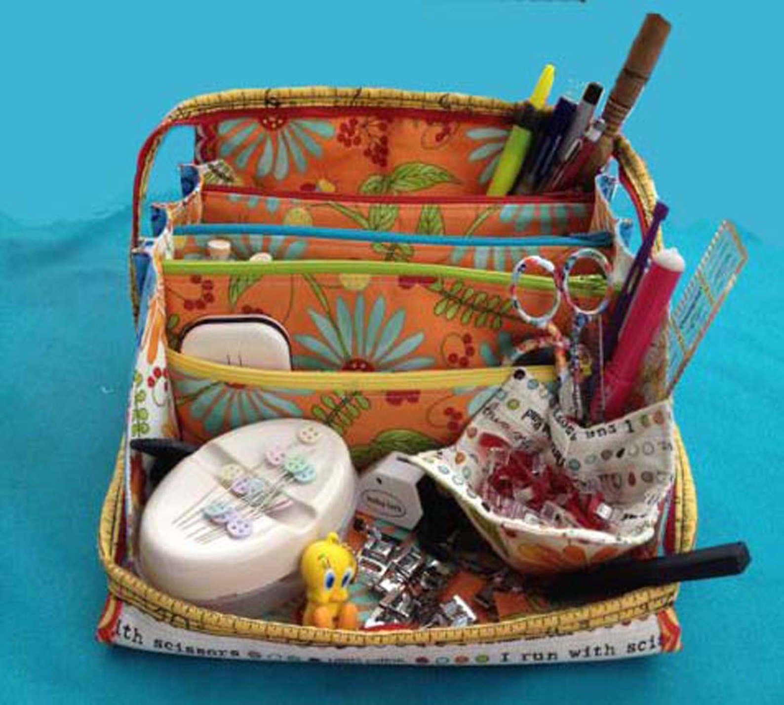 TULA PINK Please Read Bionic Gear Bag Notions Tote Pattern Sewing or ...