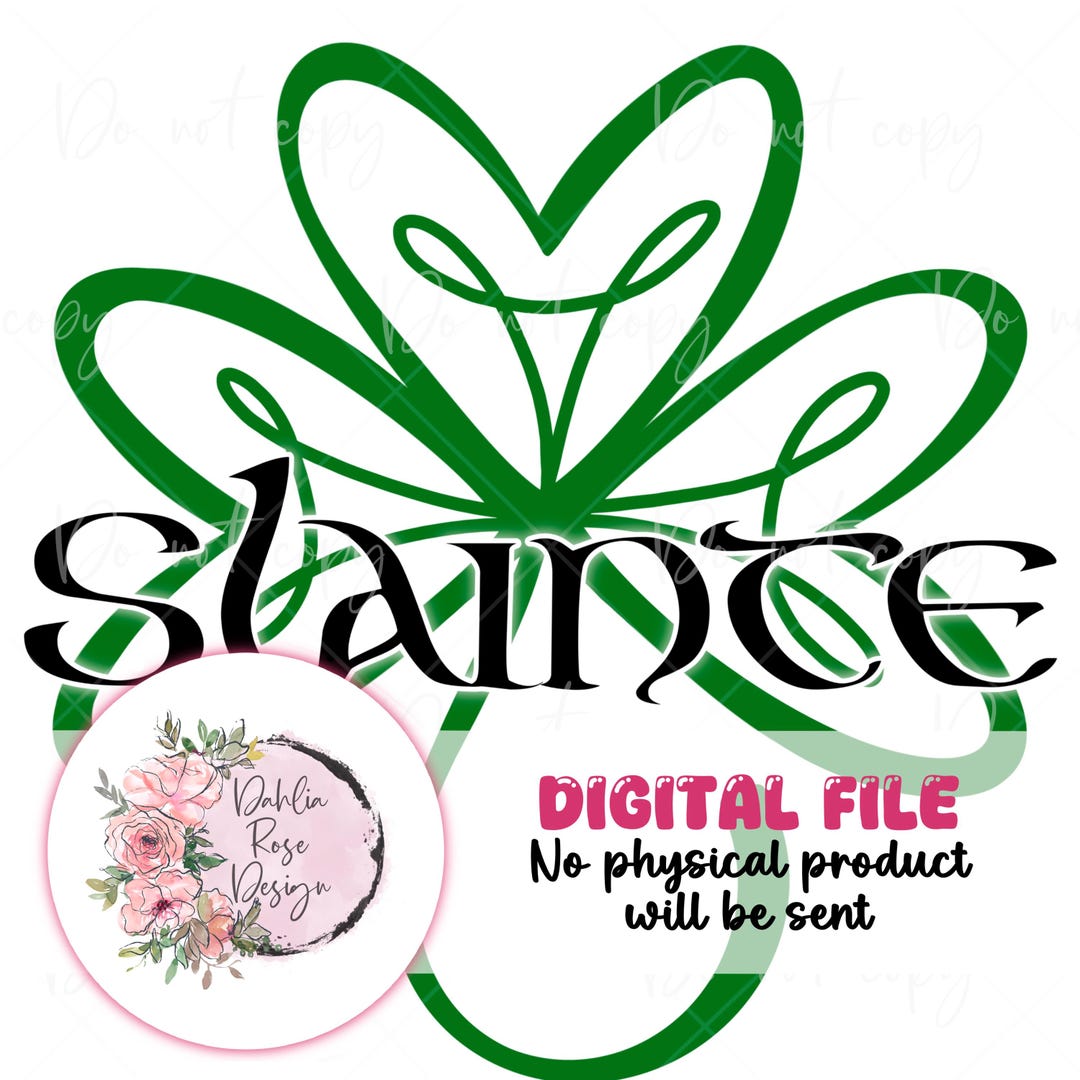 Slainte Shamrock Png - Etsy