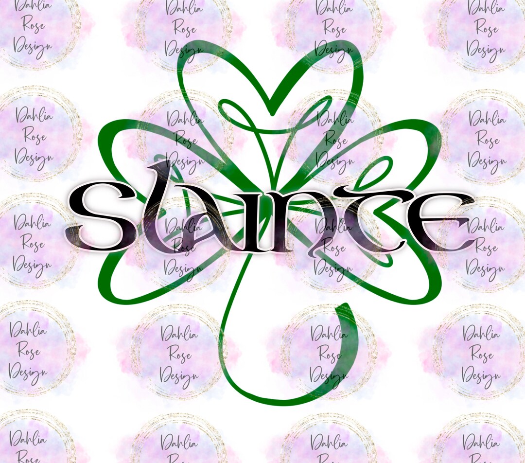 Slainte Shamrock Png - Etsy