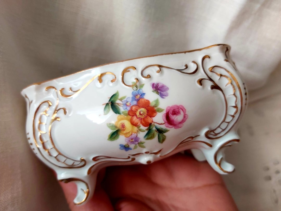 Jlmenau Graf Von Henneberg Germany 1930s Porsellan Flower Porcelain Vintage Box Jlmenau - Etsy