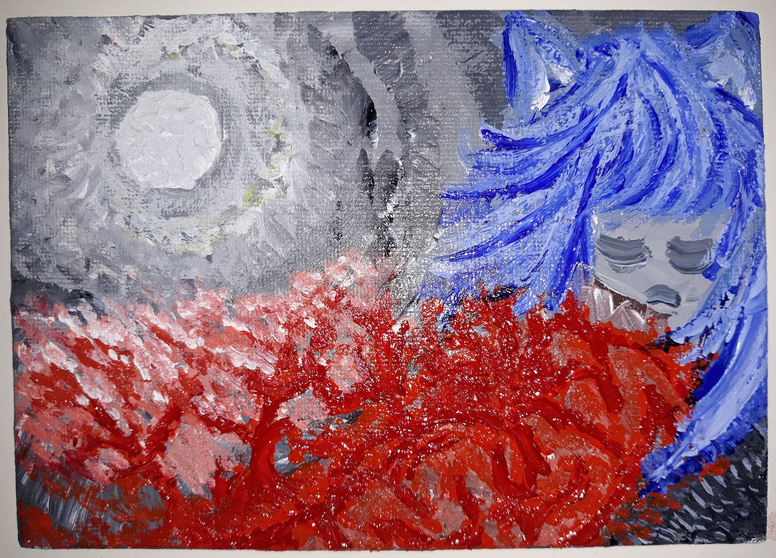Pintura abstracta de terror impresionista Huerto de - Etsy España