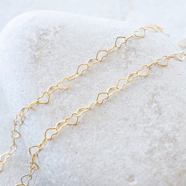 Heart Link Chain - Etsy