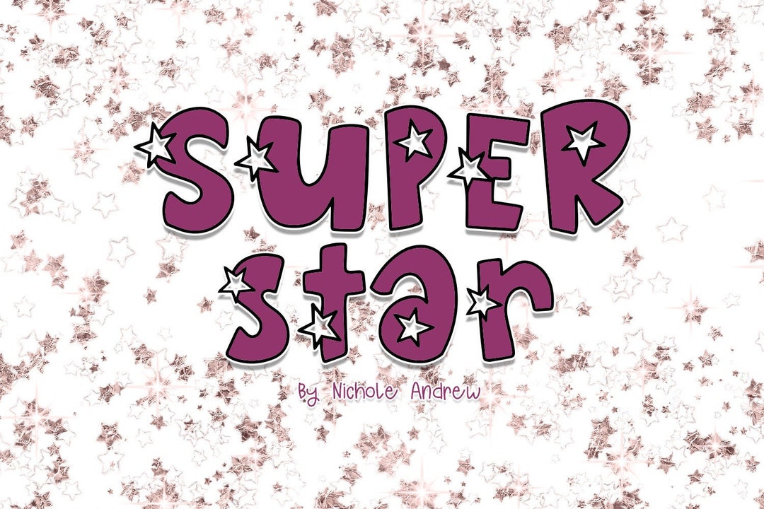 Superstar, A Handwritten Font Goodnotes Font, Canva Font, Procreate ...