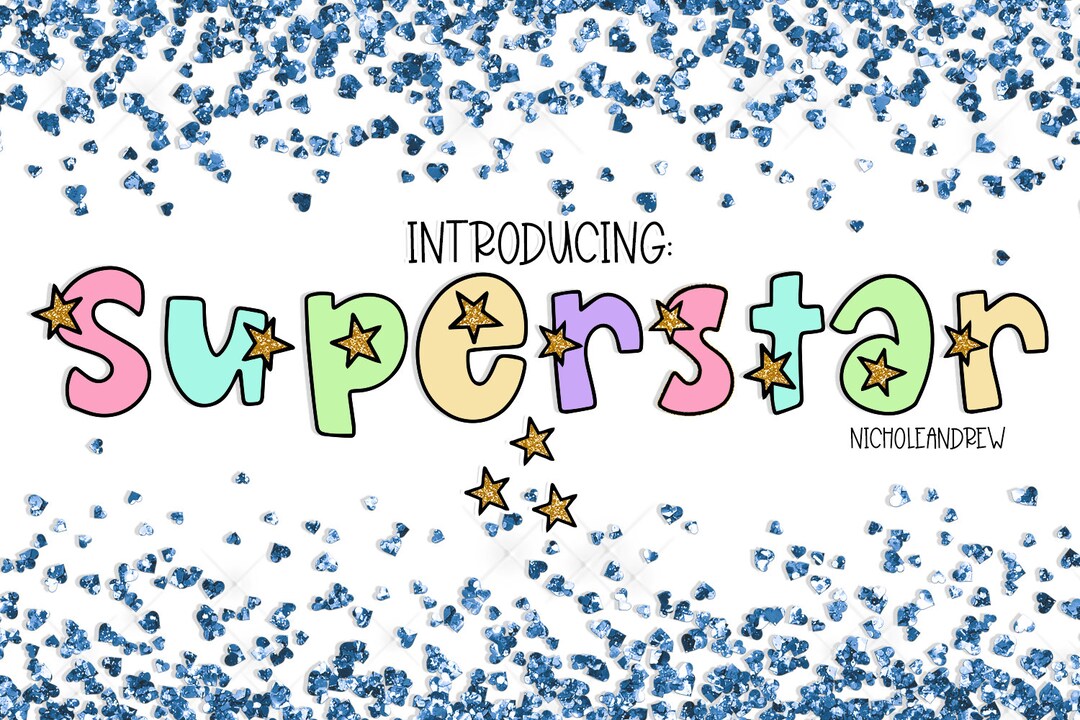 Superstar A Handwritten Font Goodnotes Font Canva Font - Etsy