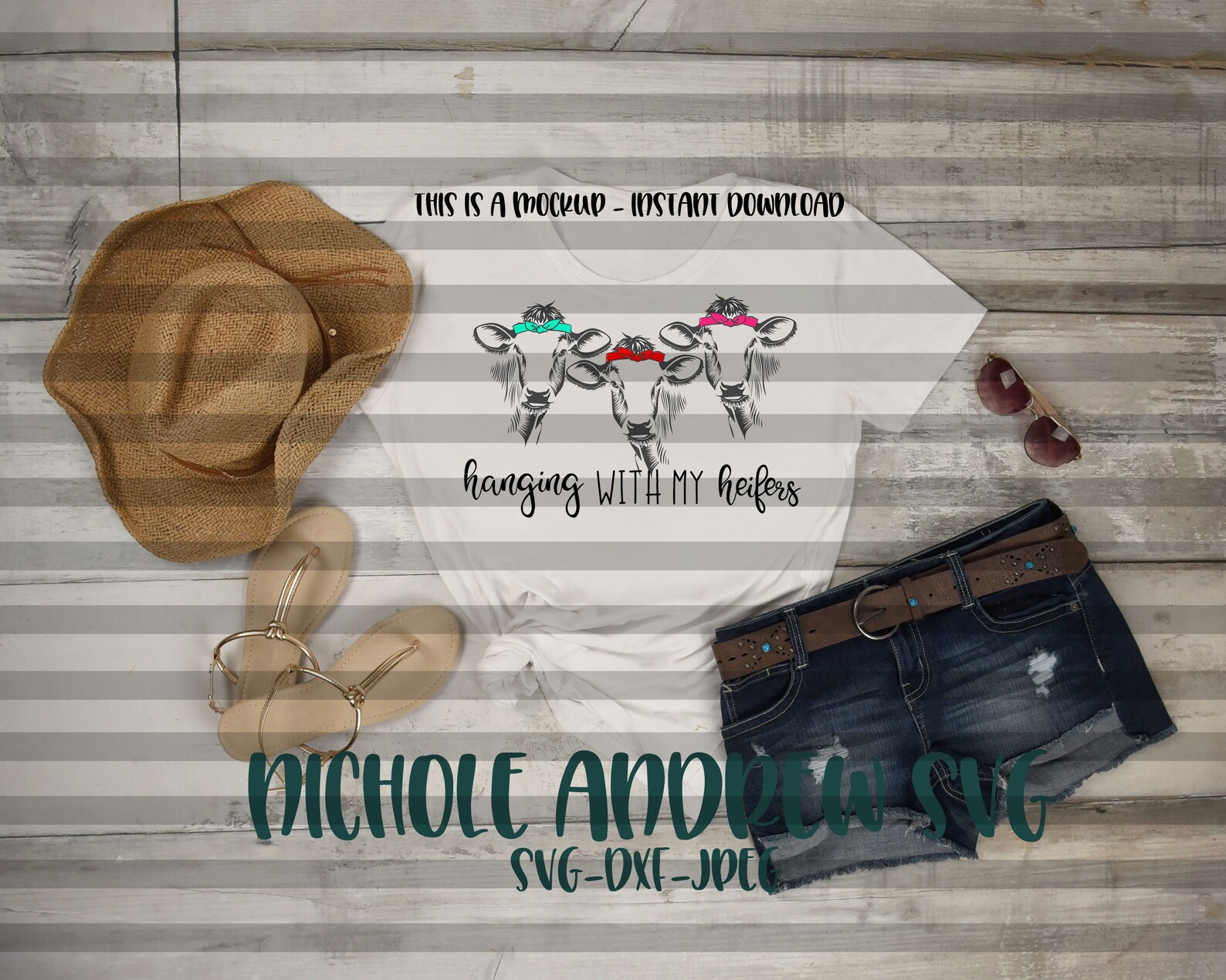 Hanging With My Heifers SVG / Cow Svg / Farming Svg / Cow With - Etsy