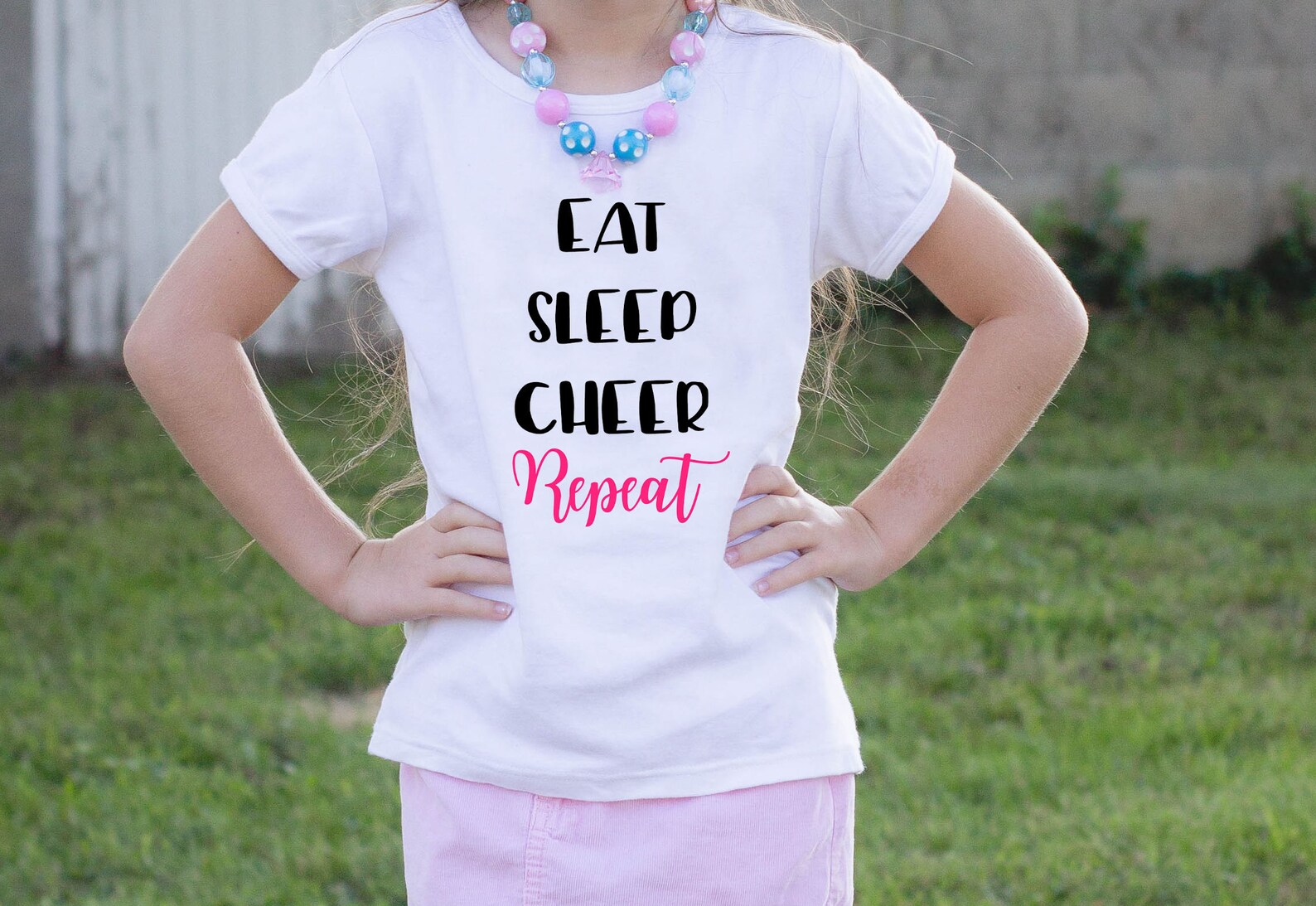 Eat Sleep Cheer Repeat SVG Design Cheerleader Svg Cheer - Etsy