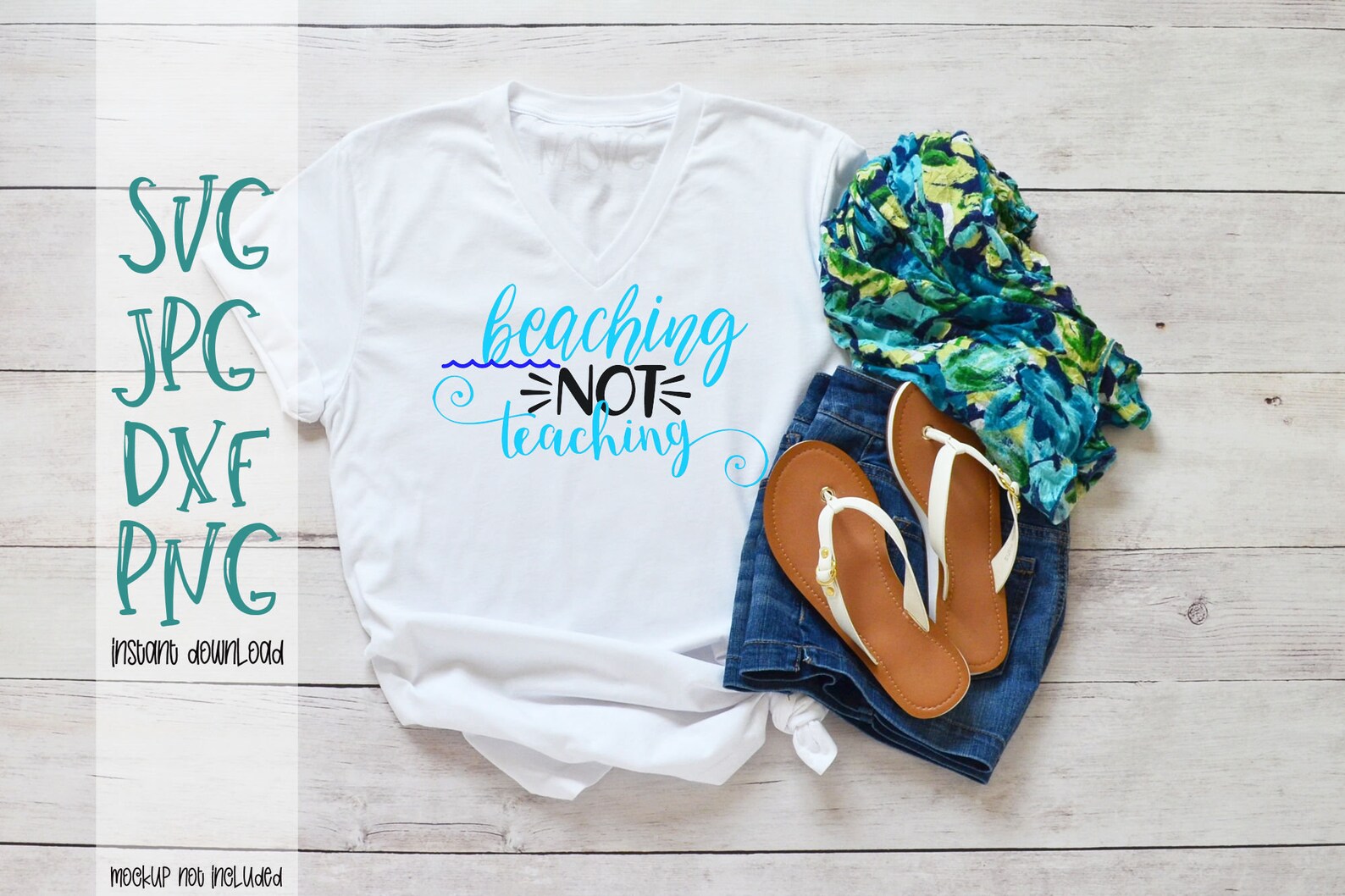 Beaching Not Teaching SVG End of School Year Svg Teacher - Etsy