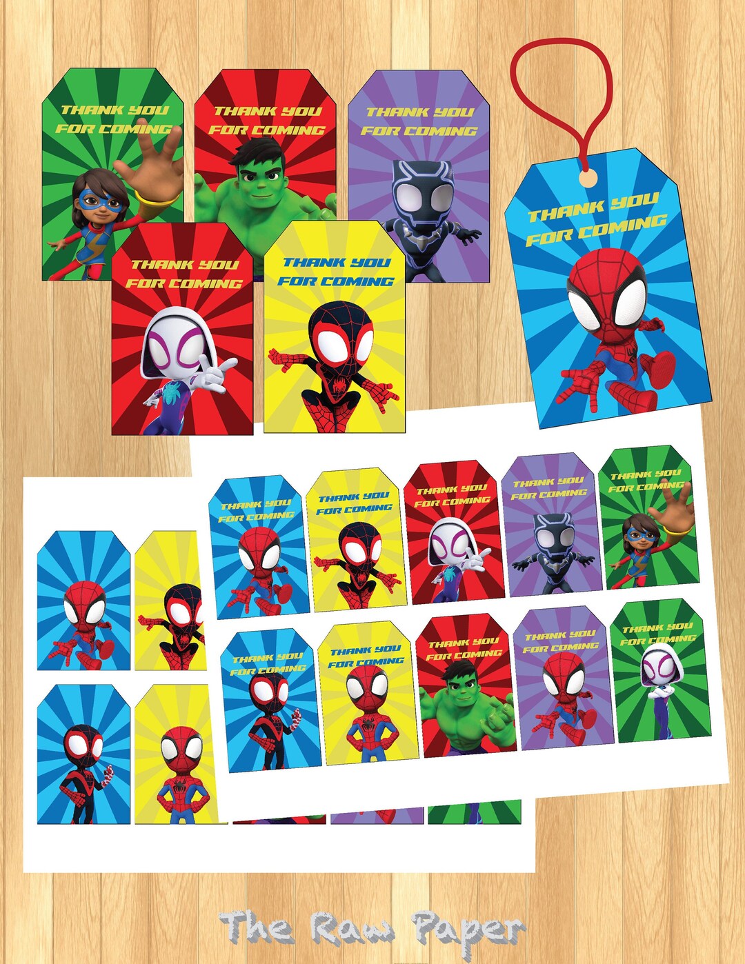 INSTANT DOWNLOAD - Spidey and His Amazing Friends Thank You Tag - Etsy