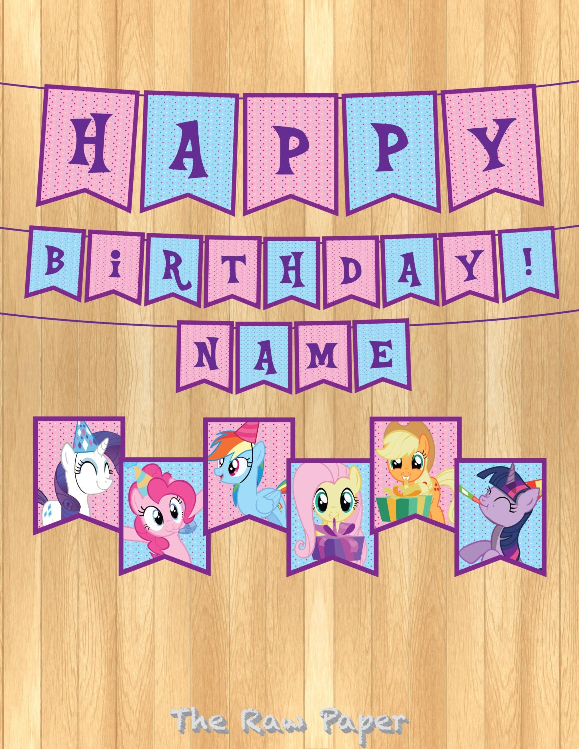 INSTANT DOWNLOAD EDITABLE My Little Pony Party Banner | Etsy
