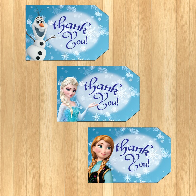 Frozen Birthday Tags - Etsy