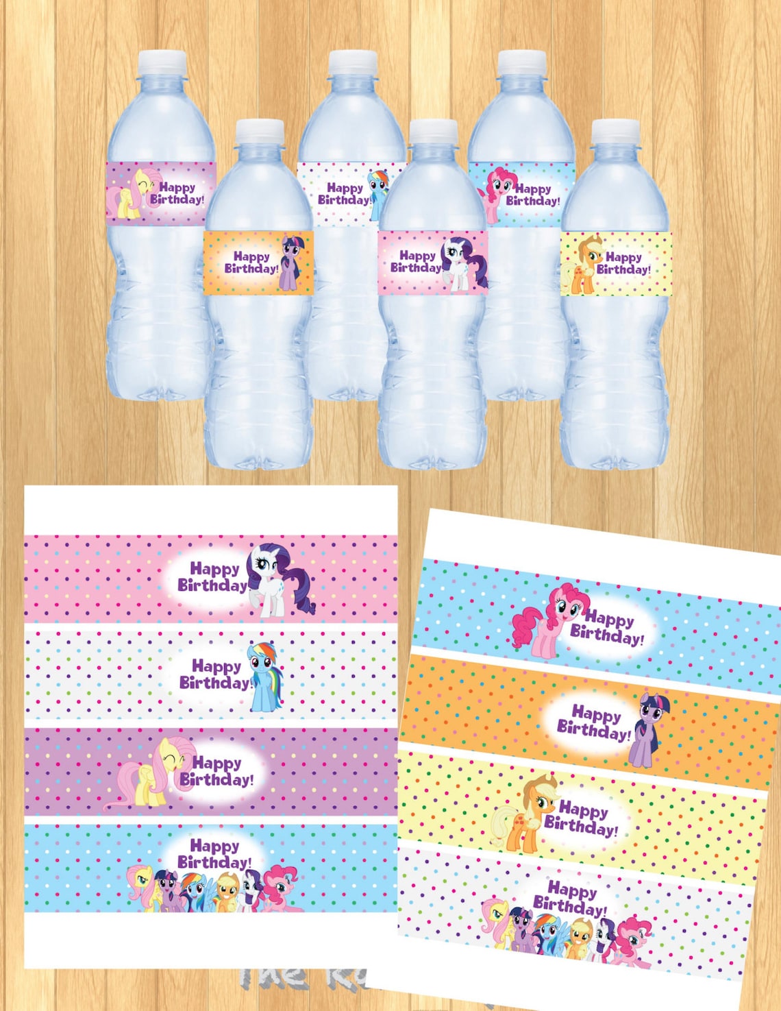 INSTANT DOWNLOAD EDITABLE My Little Pony Bottle Labels - Etsy