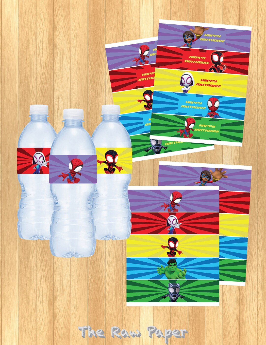 INSTANT DOWNLOAD - EDITABLE Spidey and His Amazing Friends Water Bottle ...