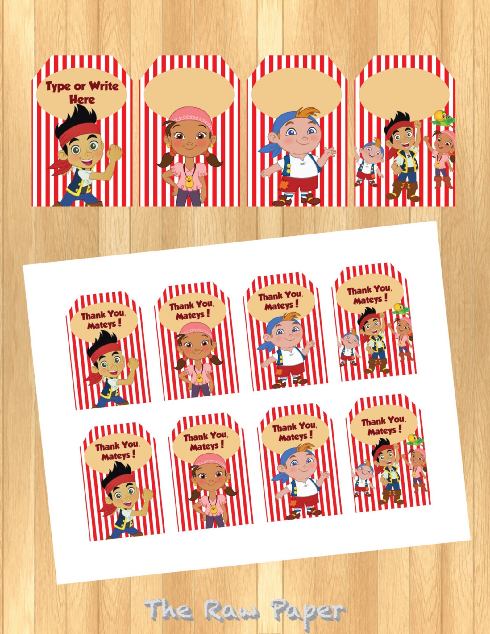 INSTANT DOWNLOAD EDITABLE Jake and the Neverland Pirates - Etsy