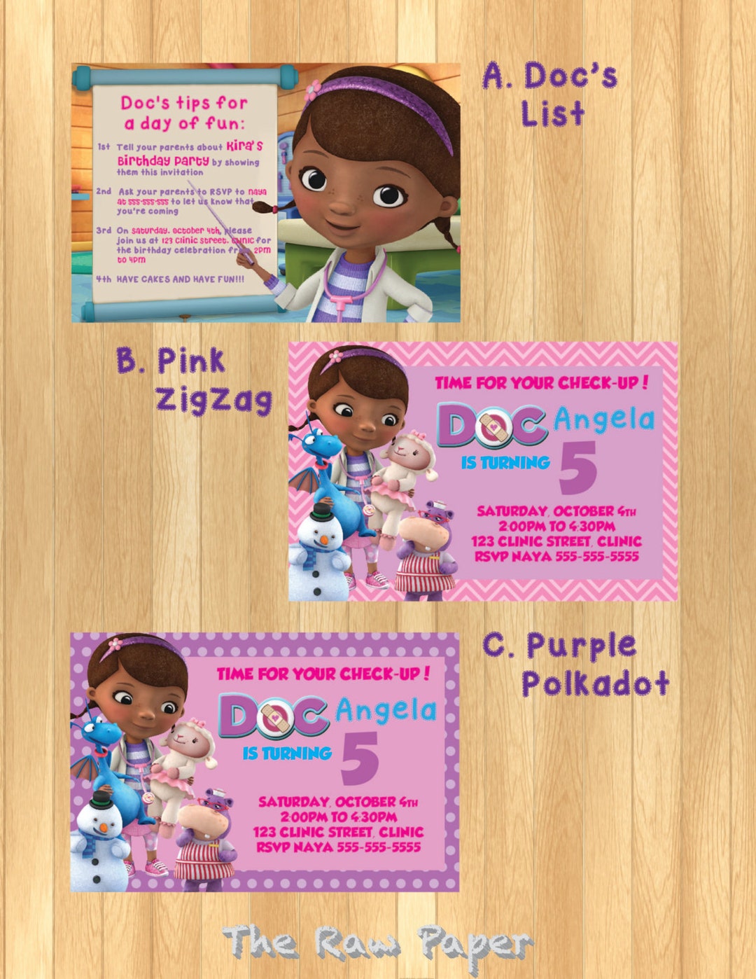 CUSTOMIZED Doc Mcstuffins Invitation - Etsy