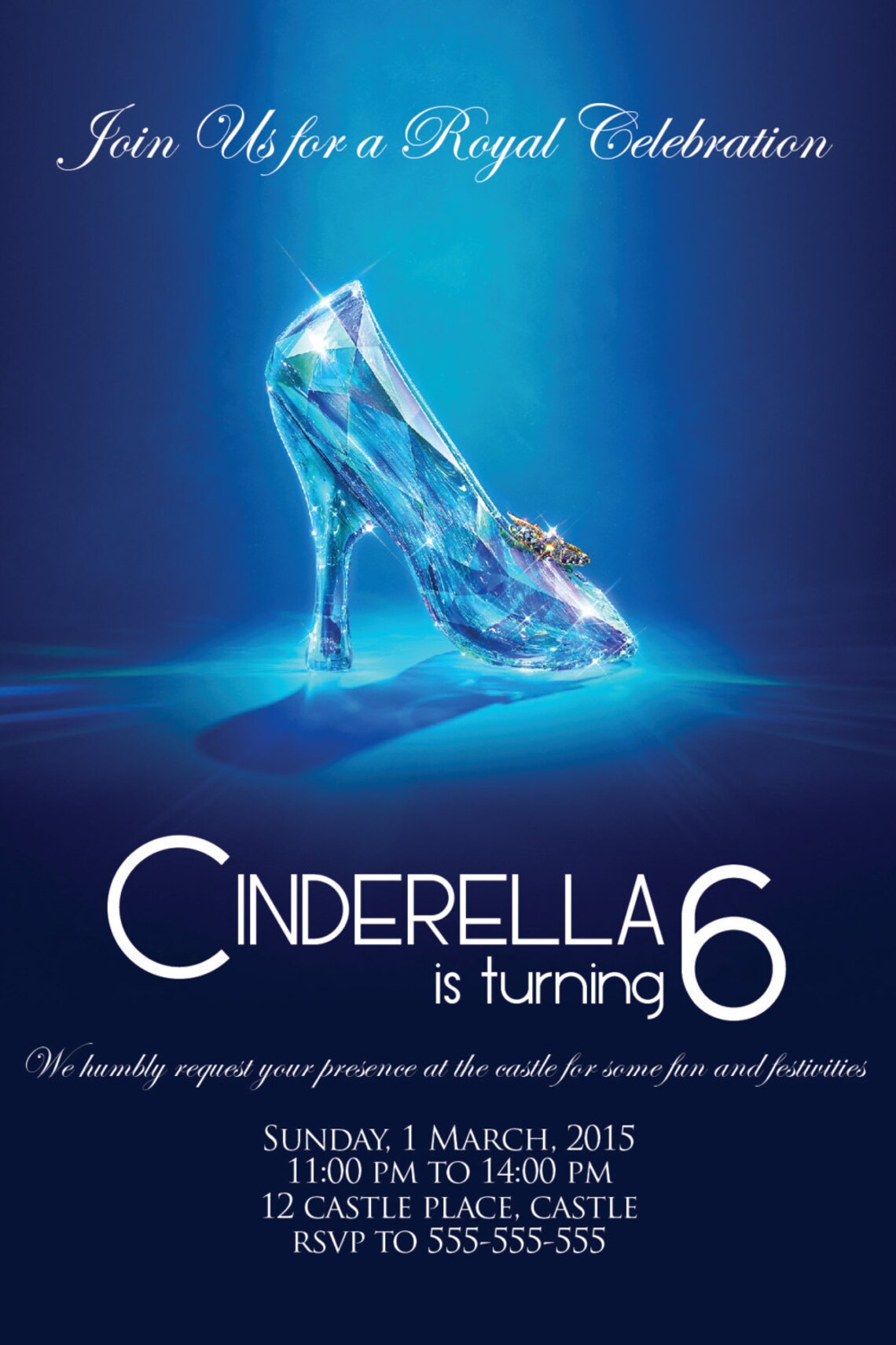 CUSTOMIZED Disney Cinderella Invitation | Etsy