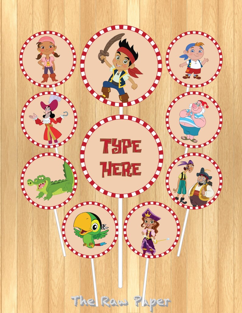 INSTANT DOWNLOAD EDITABLE Jake and the Neverland Pirates - Etsy