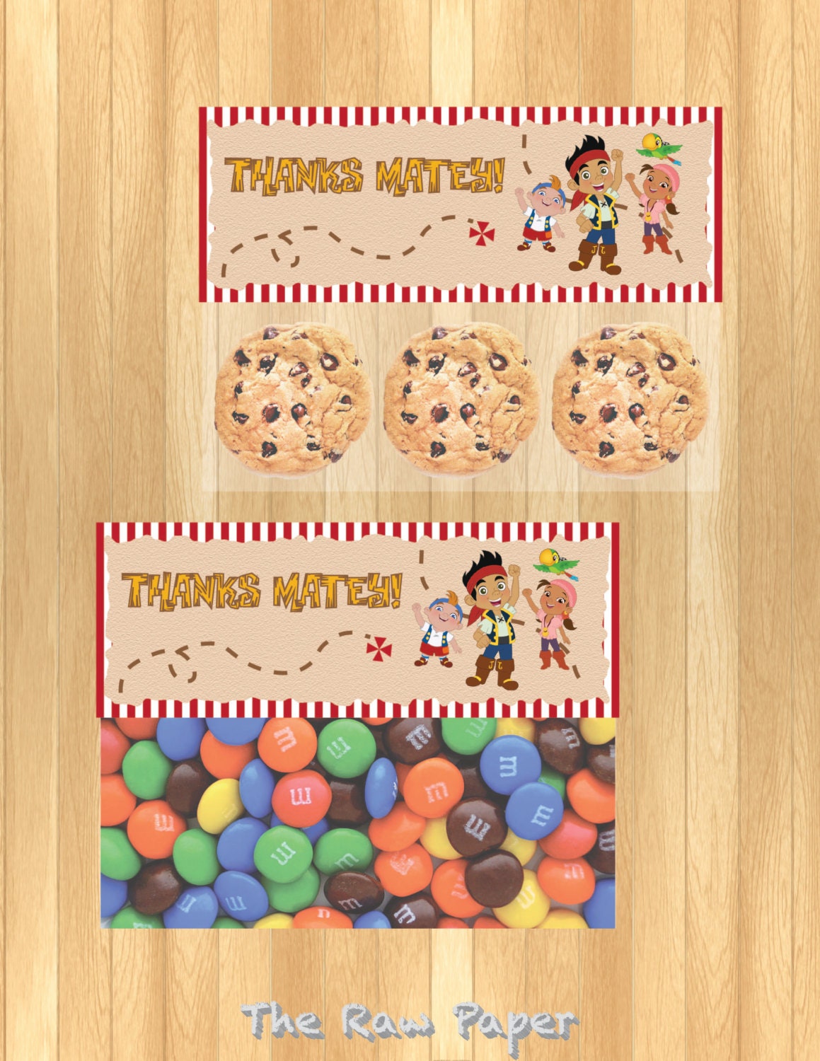 Jake And The Neverland Pirates Party Food Labels