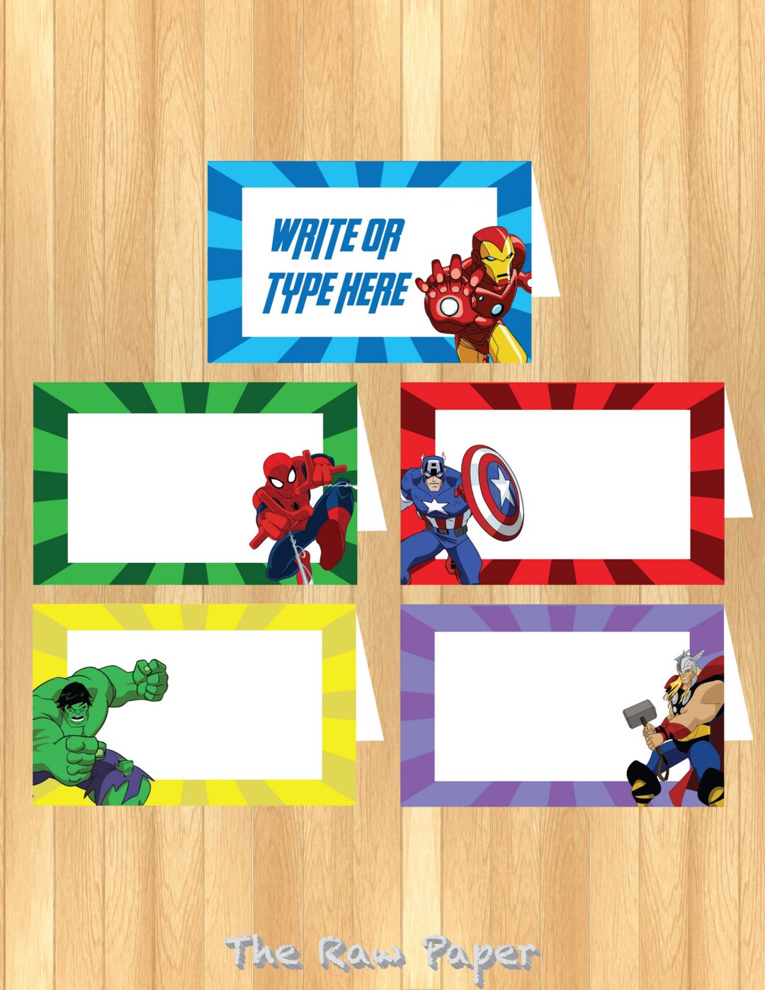 INSTANT DOWNLOAD - EDITABLE the Avengers Food Tent - Etsy