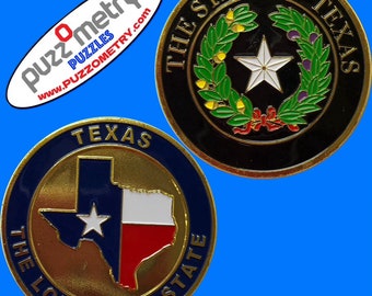Texas Challenge Coin Six Flags of Texas. Celebrate Your Love of the ...