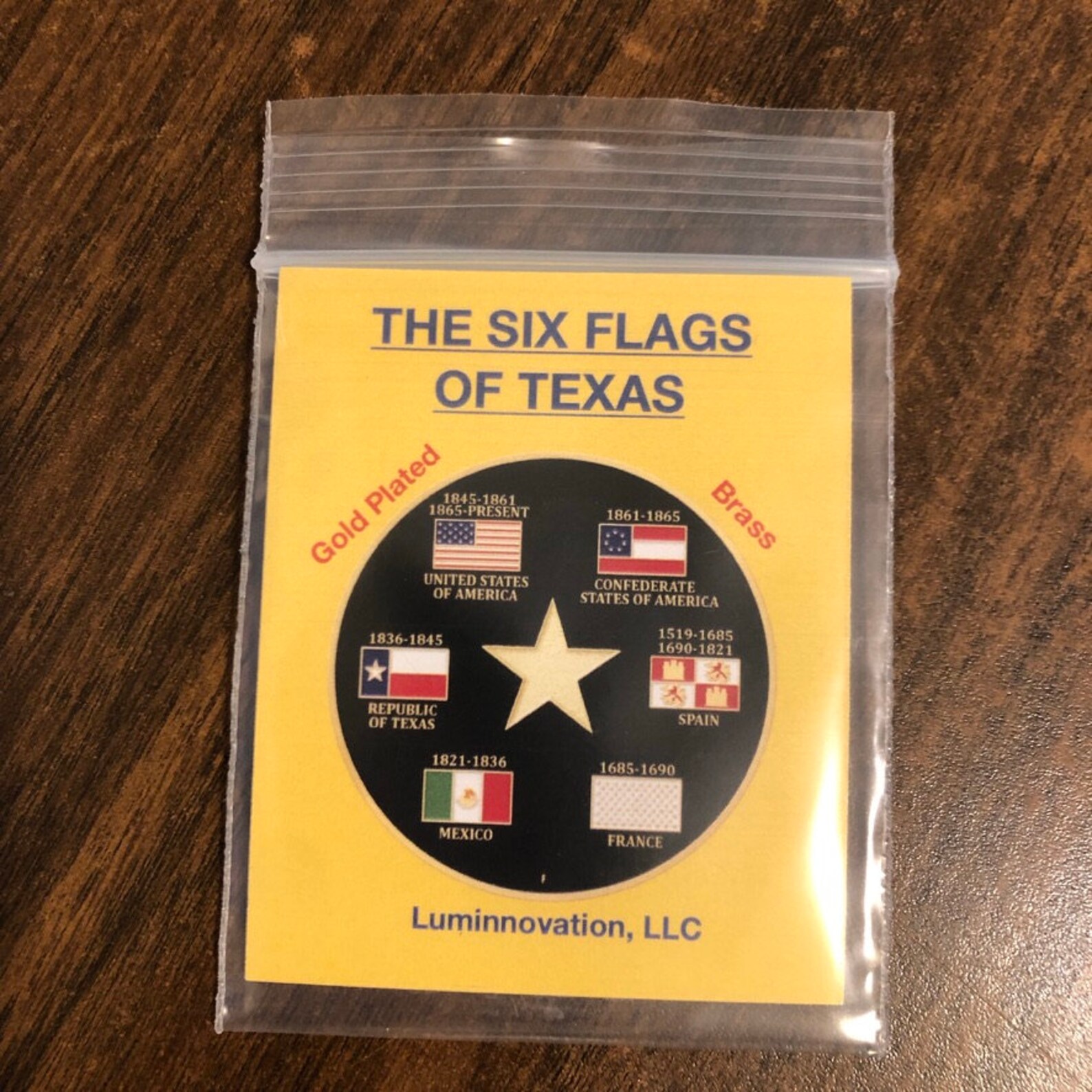 Texas Challenge Coin - Six Flags of Texas. Celebrate Your Love of the ...