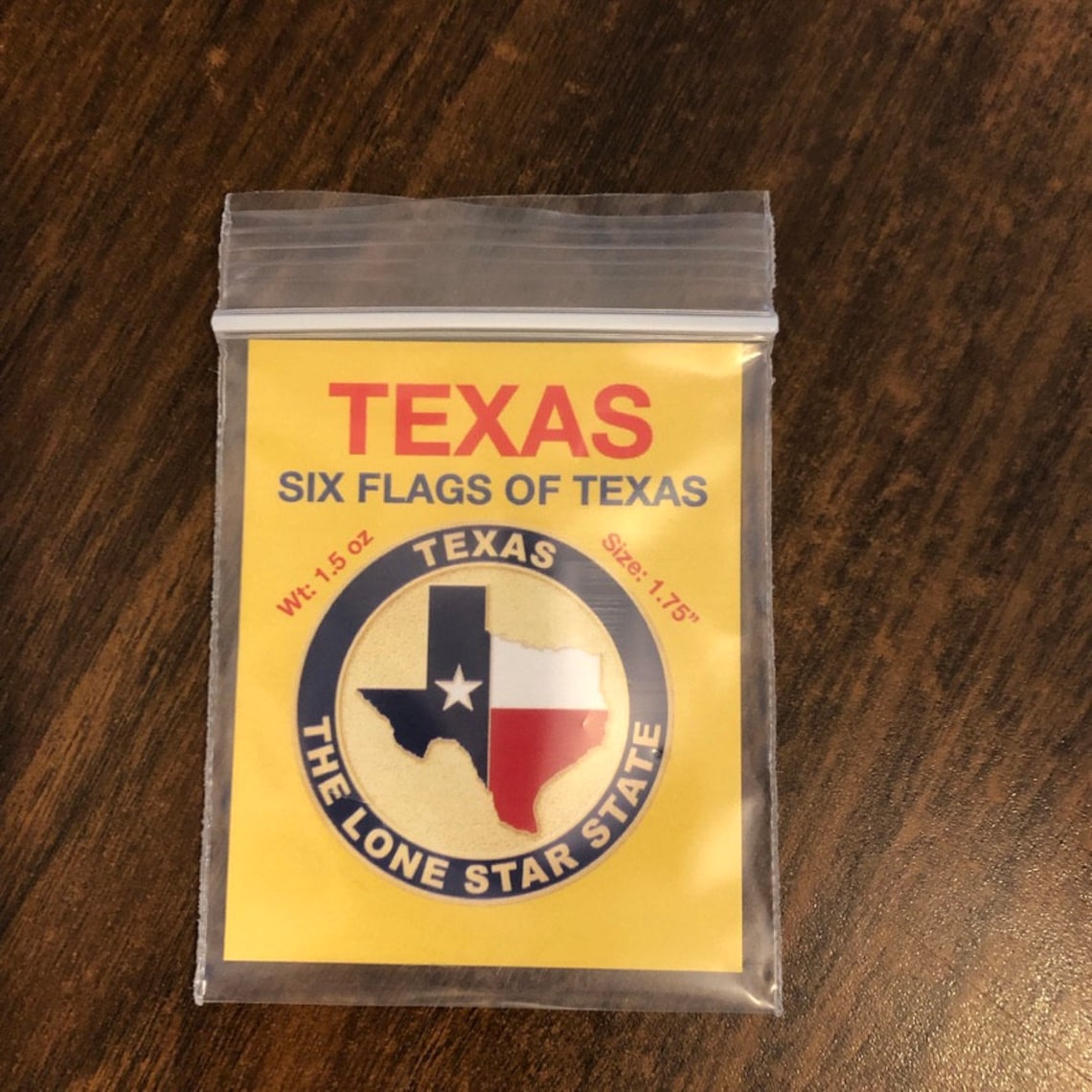 Texas Challenge Coin - Six Flags of Texas. Celebrate Your Love of the ...