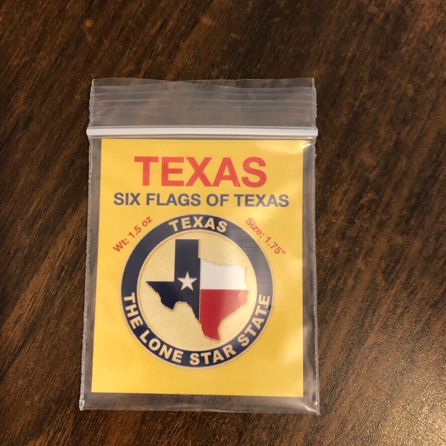 Texas Challenge Coin Six Flags of Texas. Celebrate Your Love of the ...