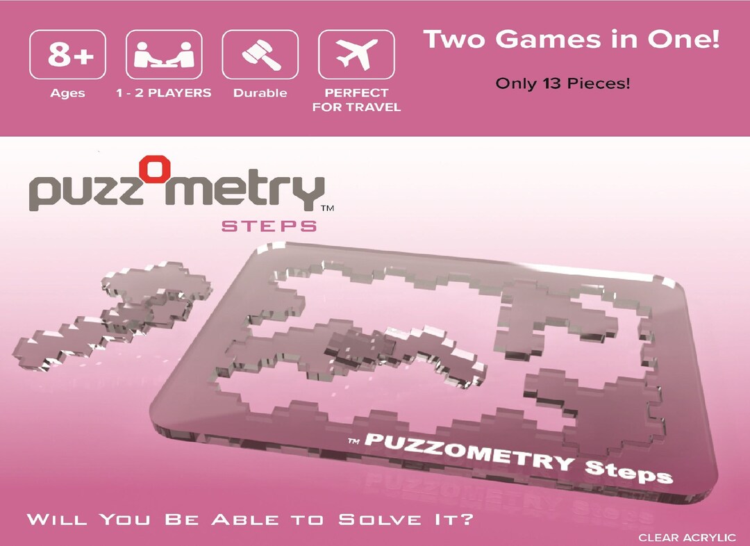 Puzzometry Steps Puzzle – Clear Acrylic Brain Teaser, Handmade - Etsy