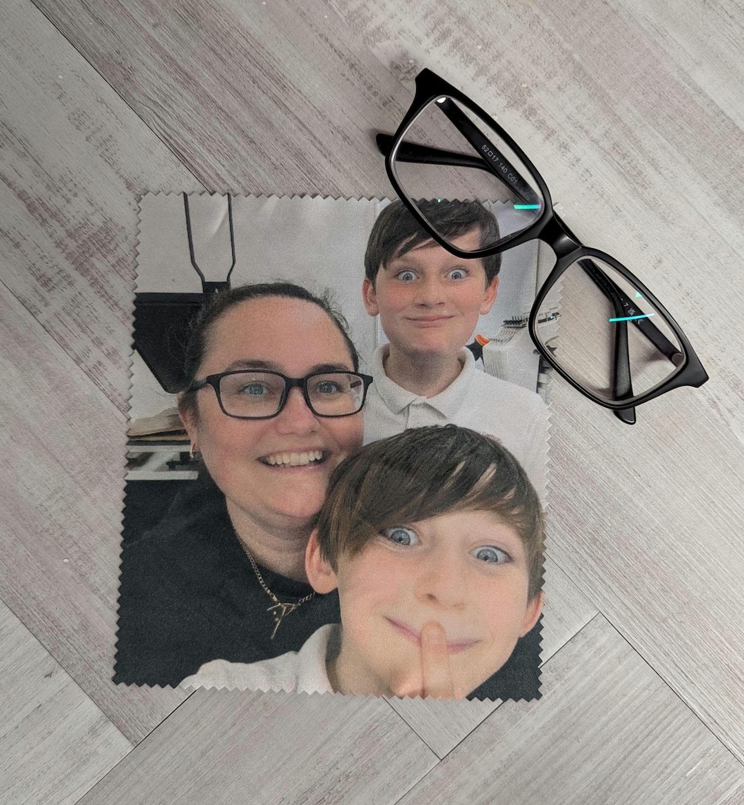 Personalised Glasses Cloth, Glasses Cleaner, Lense Cloth, Photo Gift ...