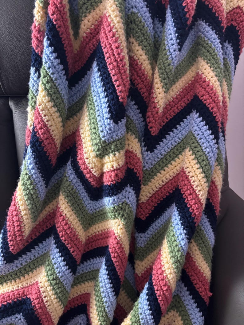 Crochet Chevron Afghan - Etsy