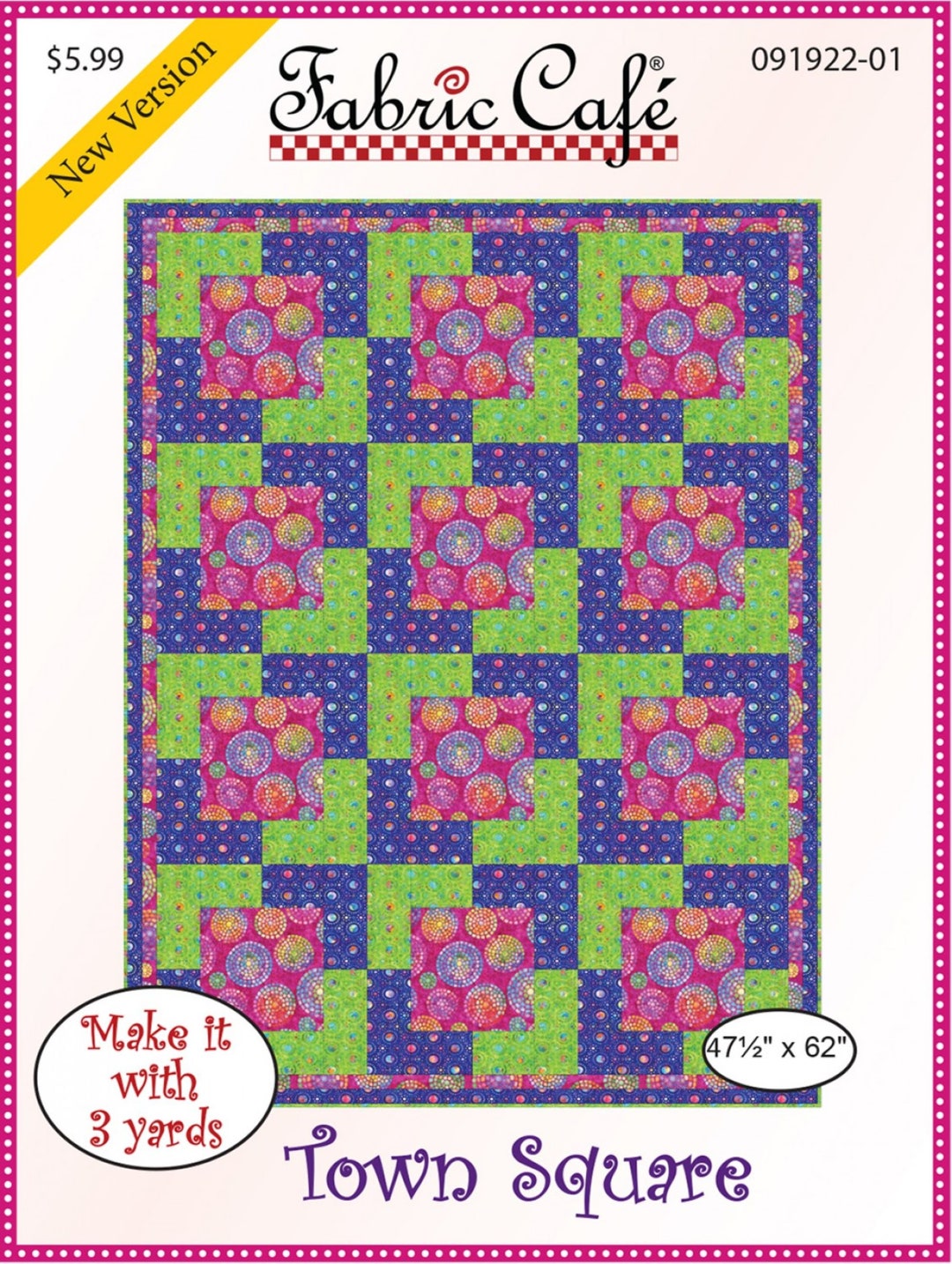 Town Square- Three Yard Quilt by Fabric Cafe' - Small Packaged Quilt ...