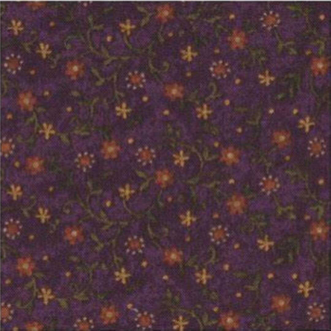 Harvest House by Buggy Barn for Henry Glass Fabrics 7626 Plum Floral ...