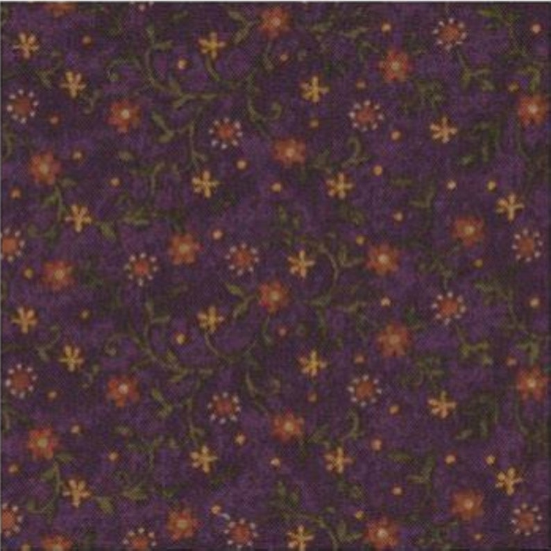 Harvest House by Buggy Barn for Henry Glass Fabrics 7626 Plum Floral ...