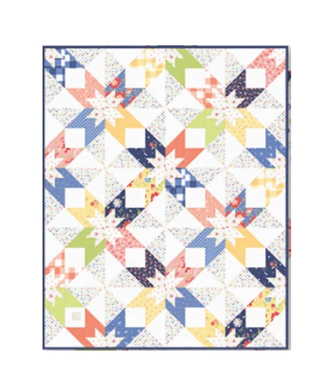 Swallowtail Quilt Pattern: Star & Pinwheel Design (printed Paper ...