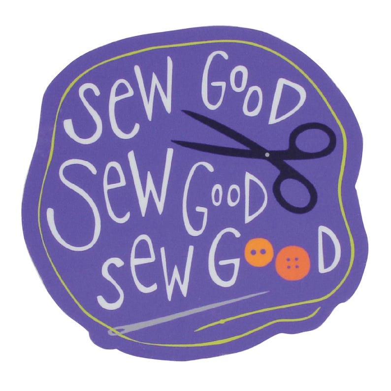 Funny Sewing Sew Good Vinyl Sticker - Quilt Lover Gift Purple so Good ...
