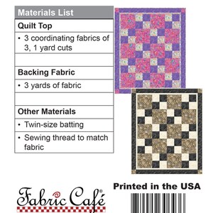 Sew Quick - Three Yard Quilt by Fabric Cafe' - Small Packaged Quilt ...