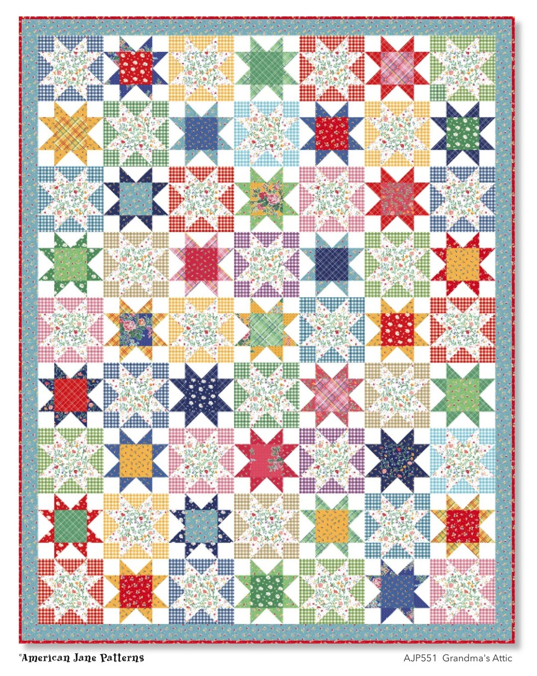 Grandma's Attic Quilt Paper Pattern by American Jane Quilt Patterns ...