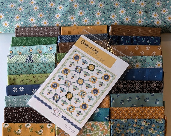 Daisy a Day Quilt Kit 28 Fat Quarter Bundle of Prints by Designer, Lori ...
