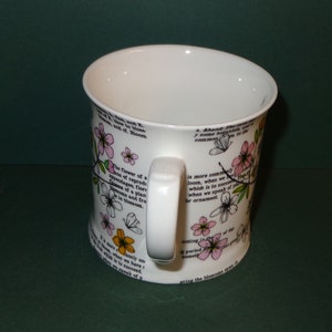 Birds Butterflies Pink, Yellow, White Flowers by Cooksmart Mug Made in ...