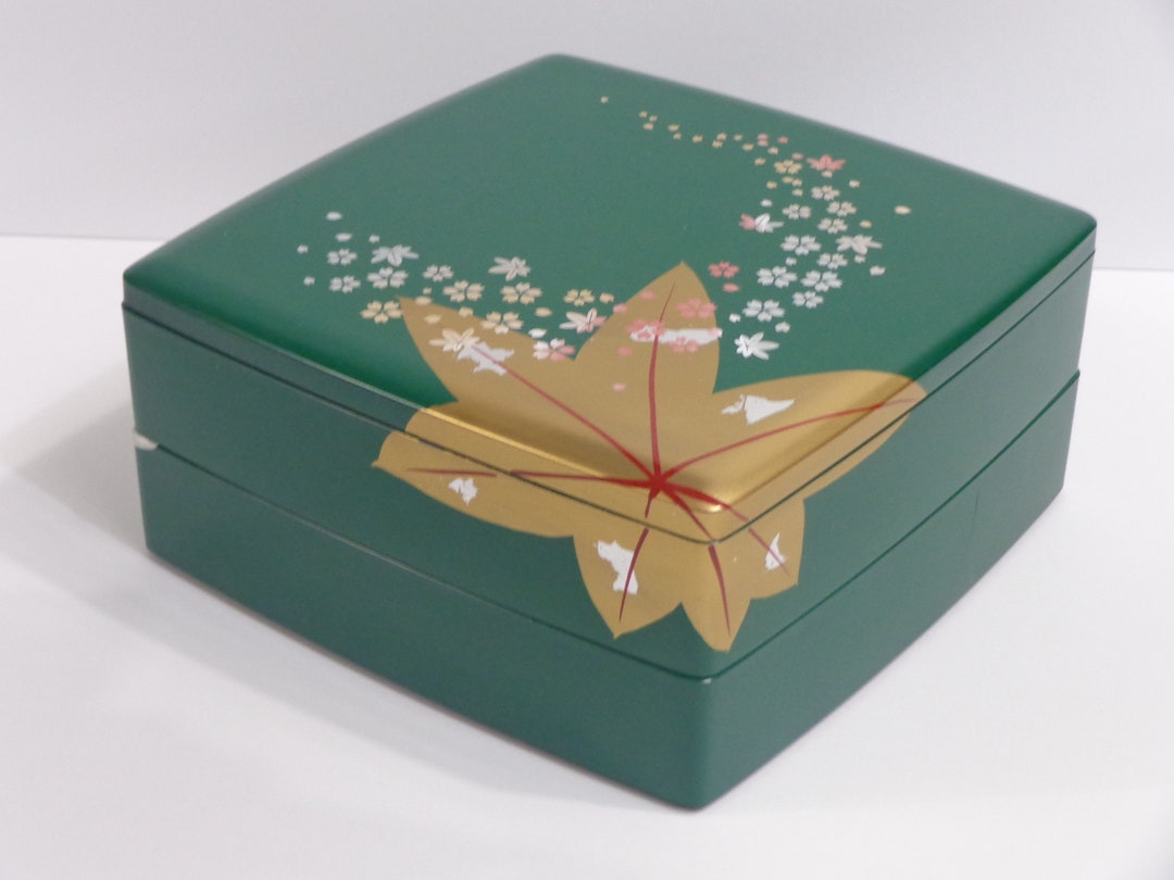 Japanese Lacquer Food Container Shokado Bento Box "jubako" Two Stages ...