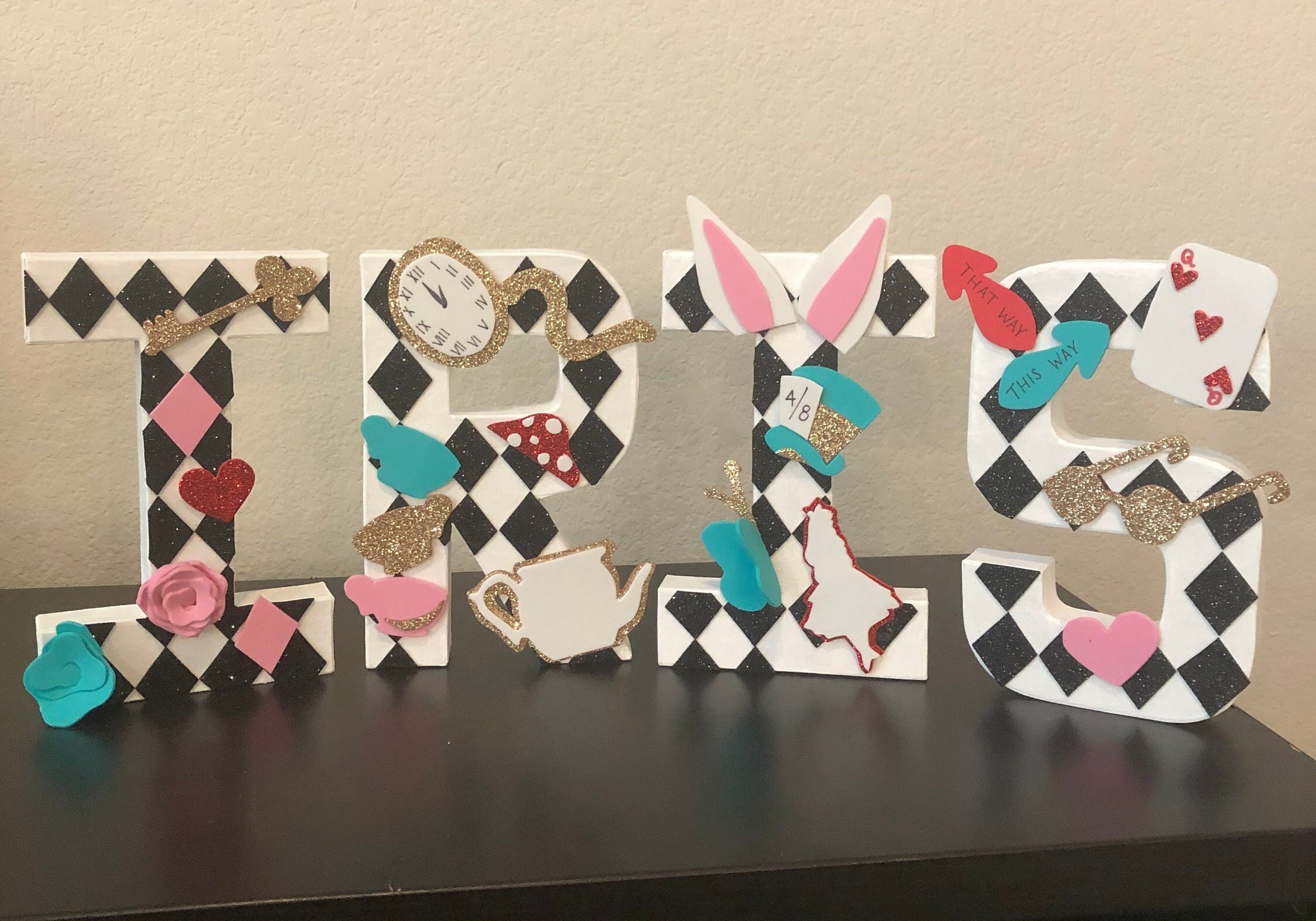 Alice in Wonderland 8” Block Letters - Etsy