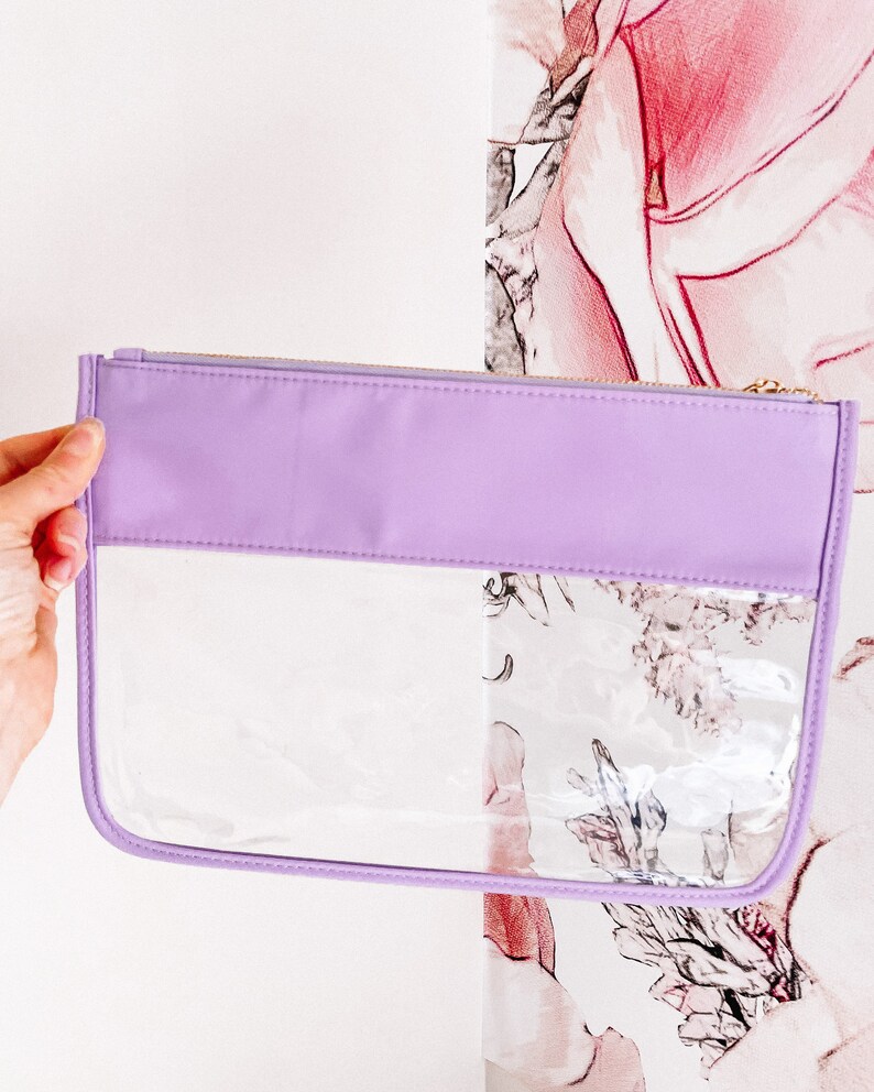 Custom Personalized Monogram Clear Cosmetic Bag Cosmetic - Etsy