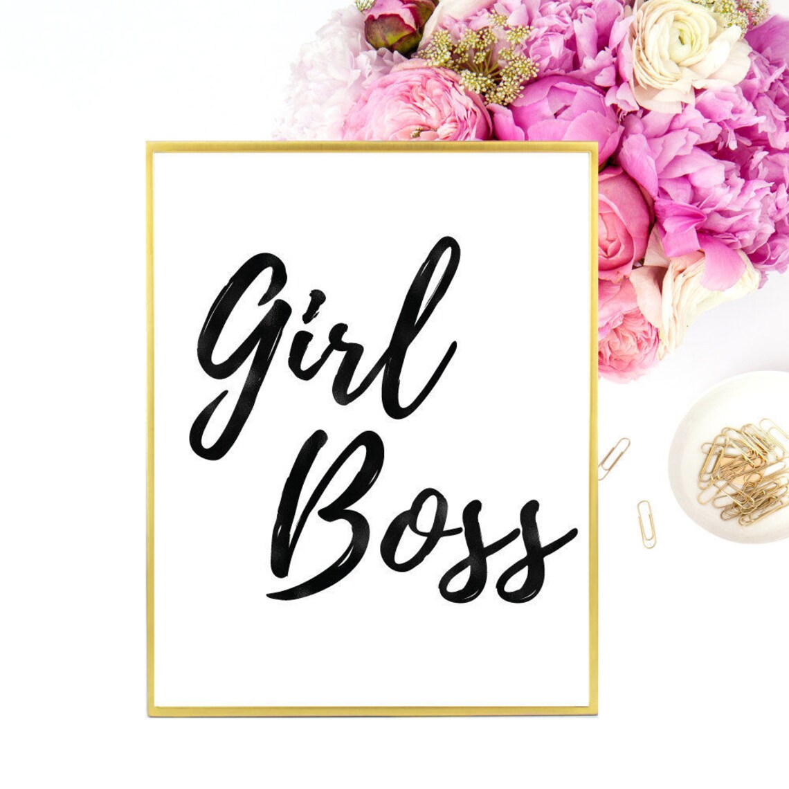 Girl Boss Printable Wall Art Instant Download Home Office Etsy