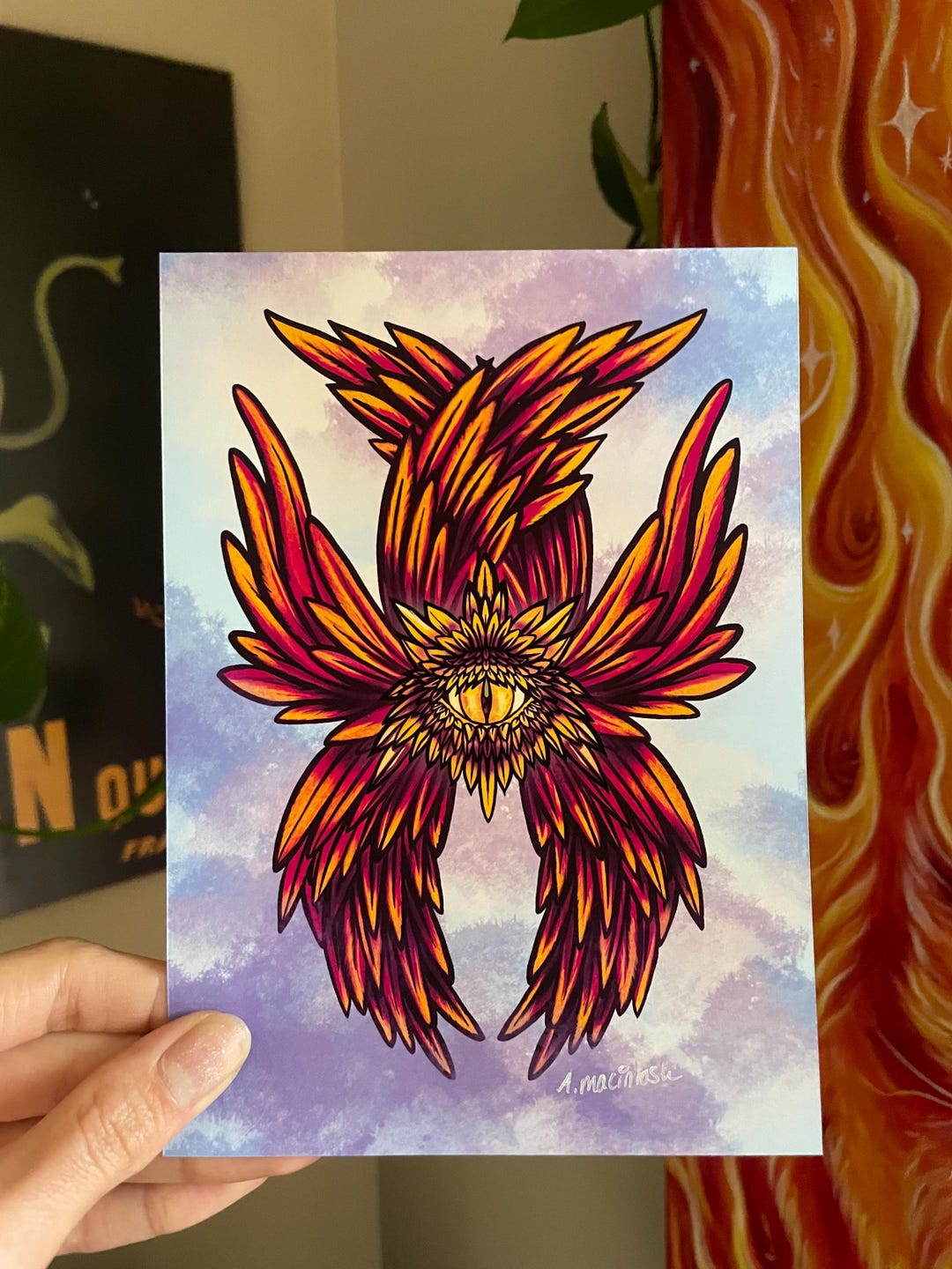 Biblically Accurate Angel, Original Art Print // Modern Illustration ...