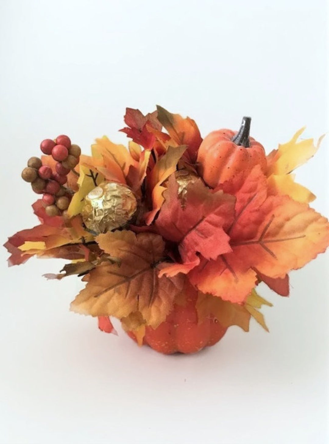 Mini Pumpkin With Ferrero Rocher Chocolate Bouquet Gift for - Etsy