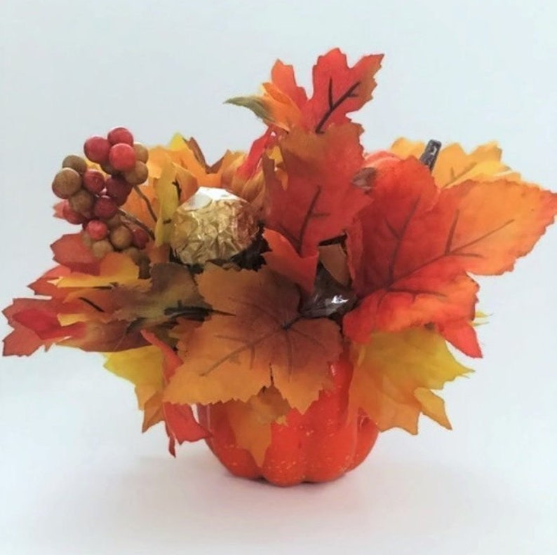 Mini Pumpkin With Ferrero Rocher Chocolate Bouquet Gift for - Etsy