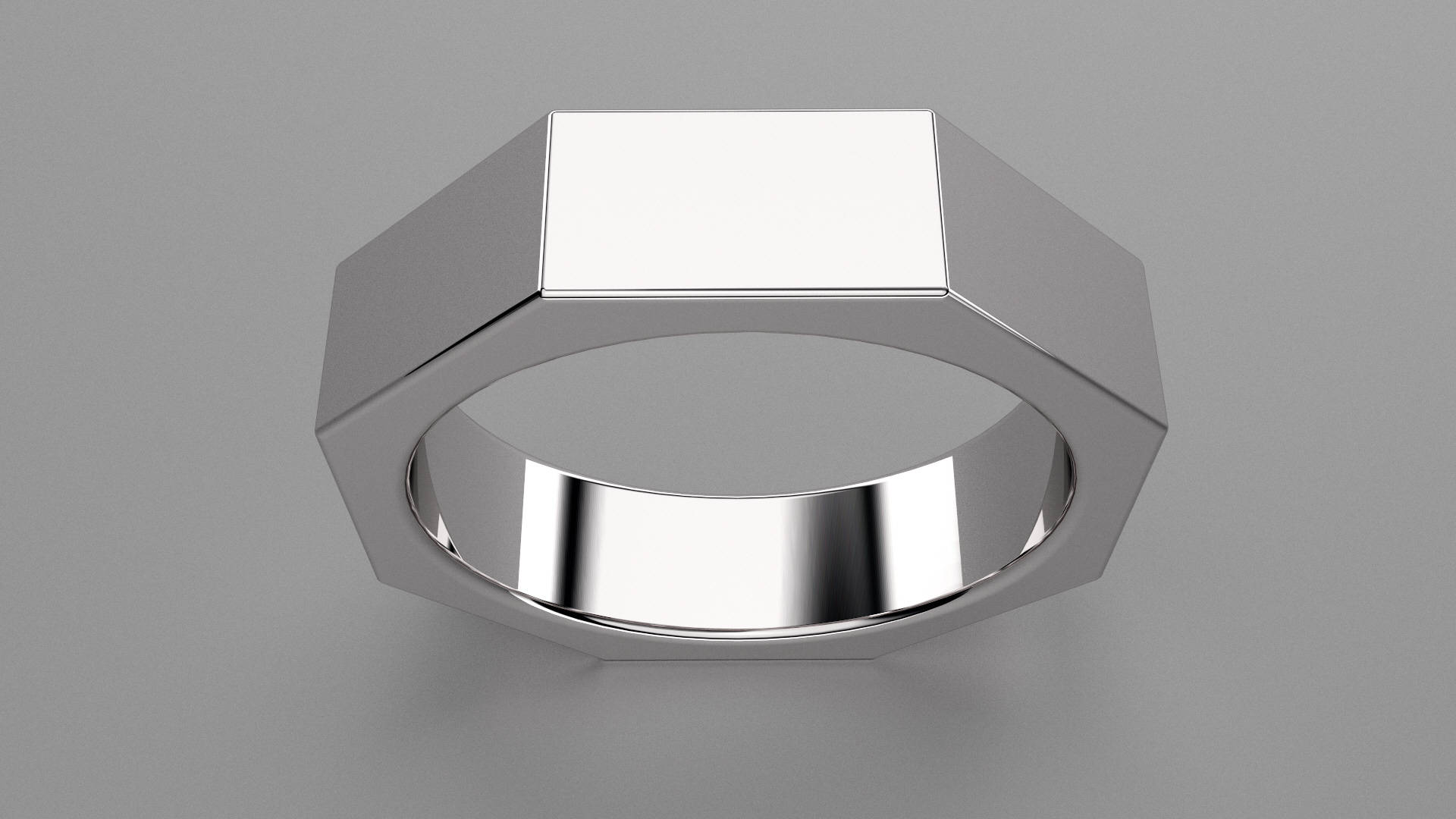 Silver 6mm Mens Wedding Band Octagon 925 Sterling Silver | Etsy