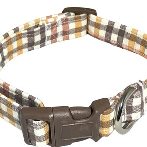 Brown & Orange Fall Plaid Dog and Cat Collar/checkered Collars - Etsy