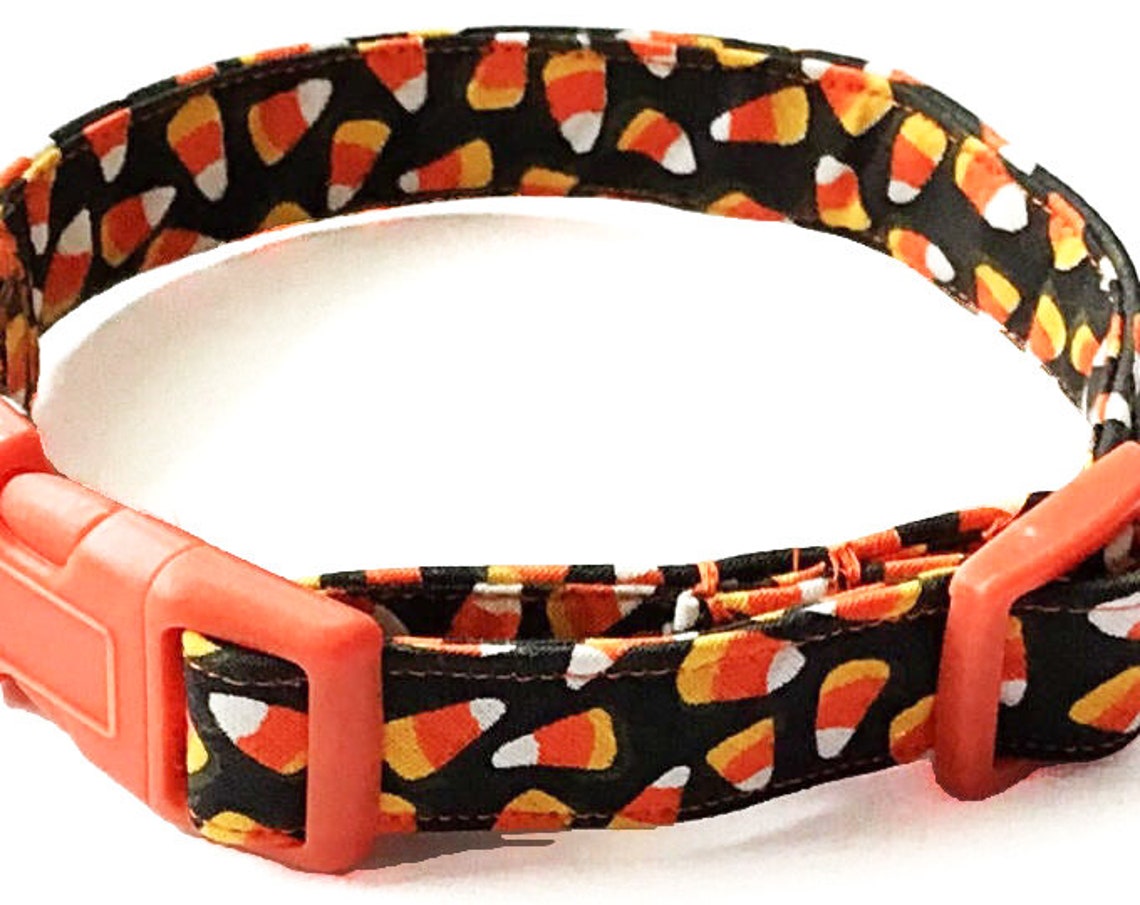 Black and Orange Candy Corn Halloween Collar for Dogs and Cats - Etsy